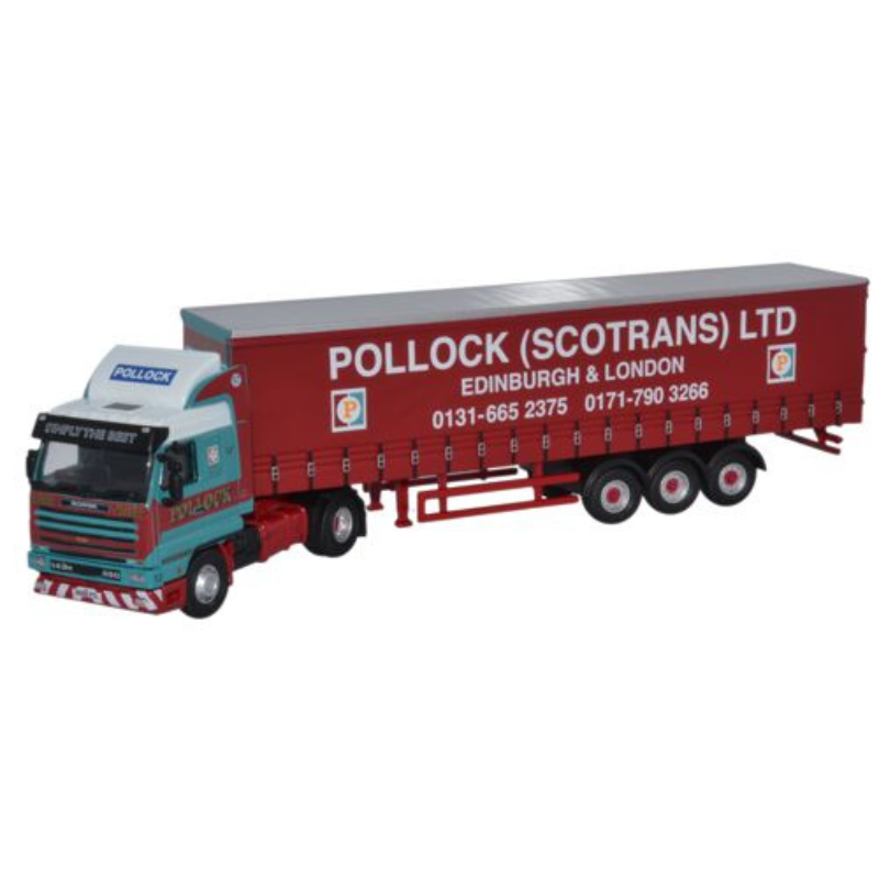 1:76 Scania 143 40ft Curtainside - Pollock | Diecast Models 4U